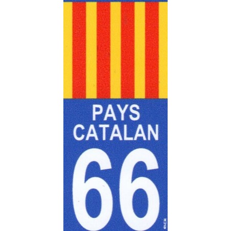 Sticker for the license plates of motorcycles with catalan flag