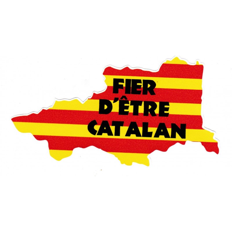 Sticker Roussillon Northern Catalonia with the Catalan flag