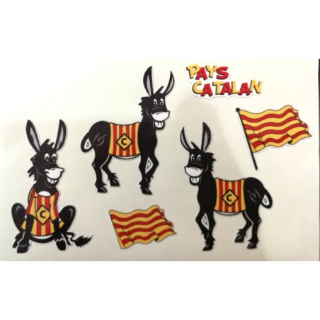 6 stickers del burro català