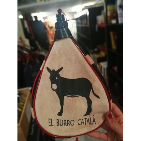 Burratxa (gourde) avec l'âne catalan traditionnel burro català