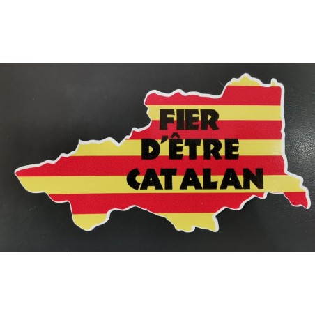 Sticker Roussillon Northern Catalonia with the Catalan flag